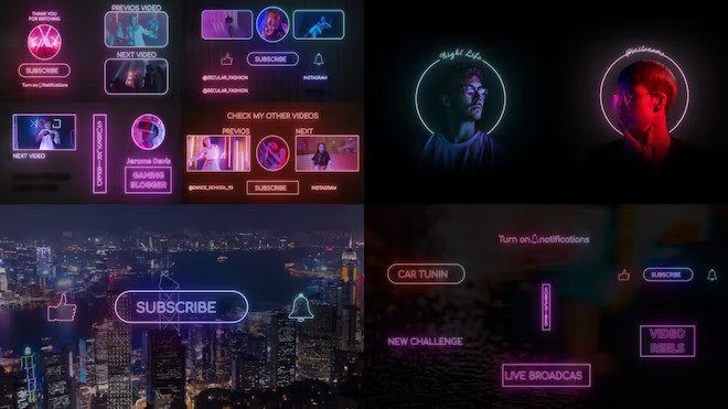 Neon Social Media Pack – Intro Download Neon Social Media Pack – Intro Download